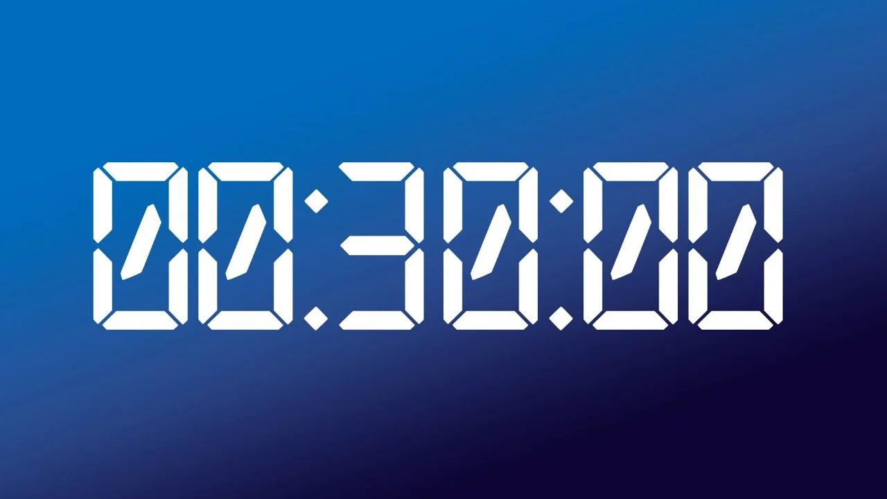 Timer 30 min countdown digital timer | Digital timer 30 minute | Count ...