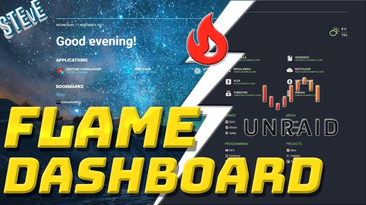 Install Flame Dashboard Docker On Unraid