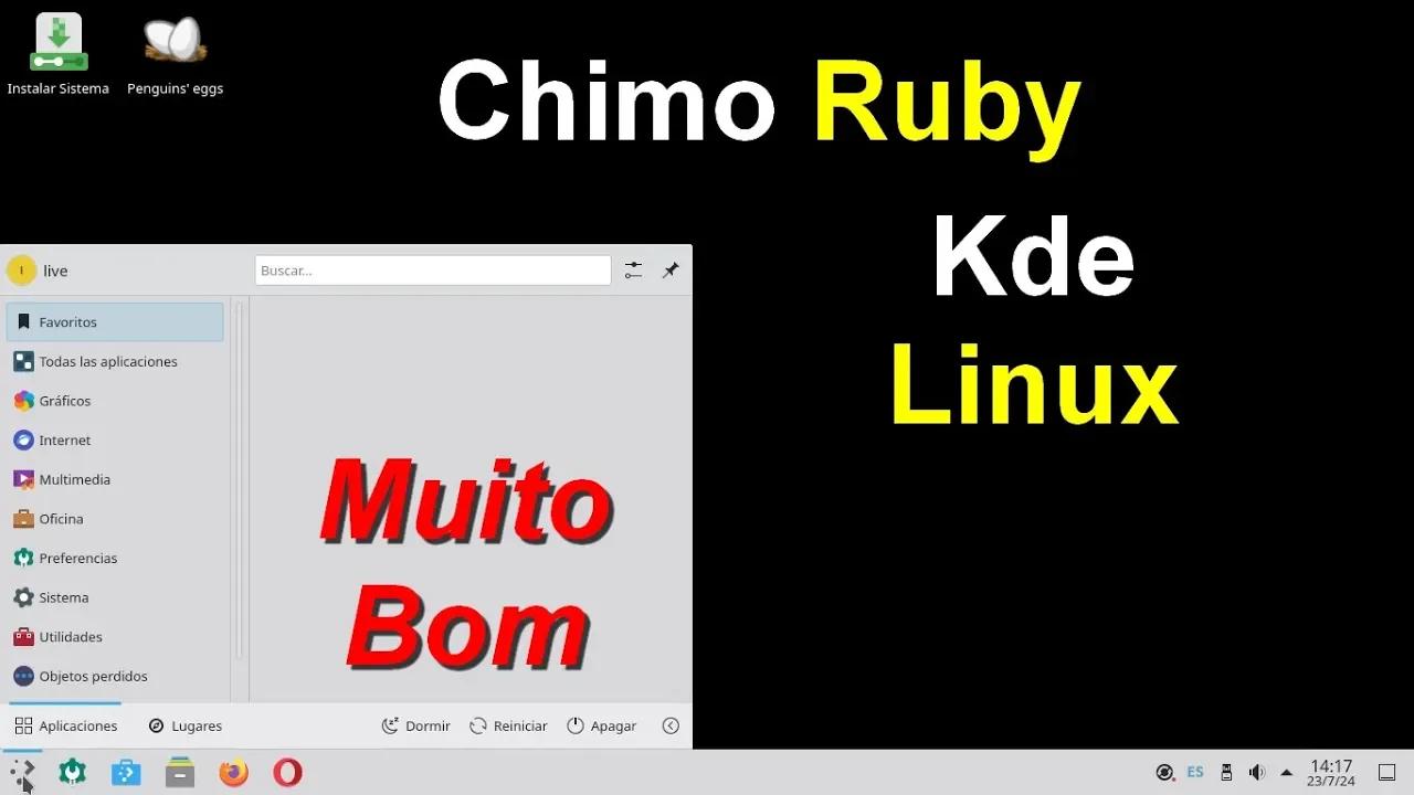 Nova versão da Distro Chimo Ruby Kde Linux Ubuntu