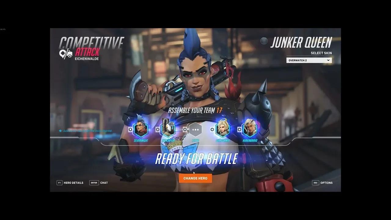 Overwatch 2 - Competitive Match Stomp as Junker Queen #letsplay [4k ...