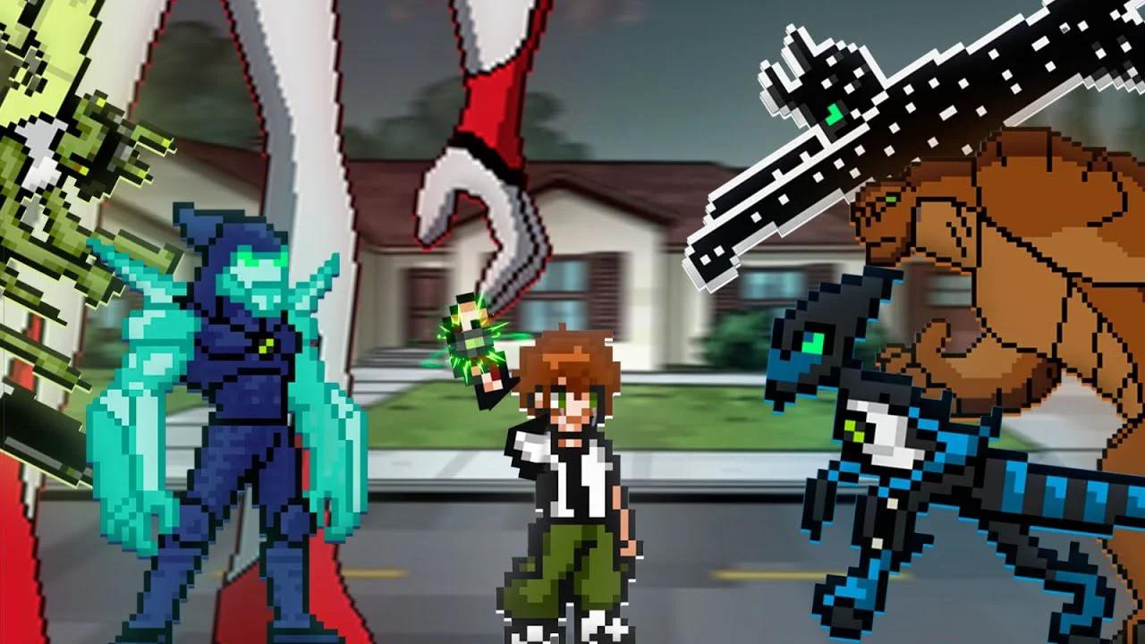 TODAS VERSÕES DO BEN 10 CONTRA O CARNITRIX NO MUGEN!!