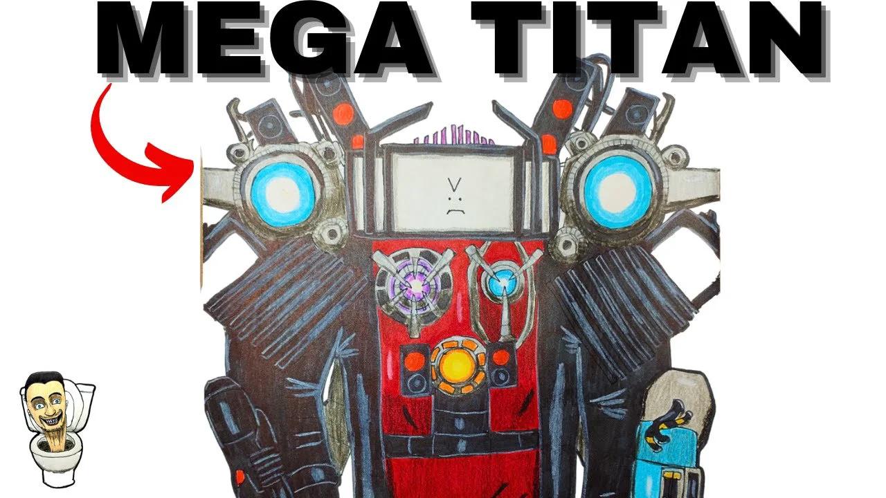 DIBUJO al MEGA TITAN la FUSIÓN de los Titanes TV MAN, CAMERAMAN y SPEAKERMAN Skibidi Toilet