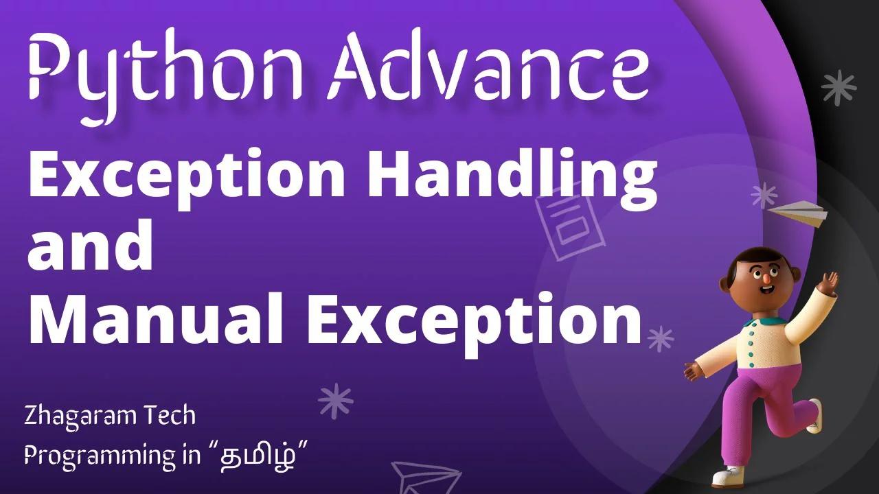 Python Tutorials Manual Exception Raise Zerodivisionerror Tamil 0860