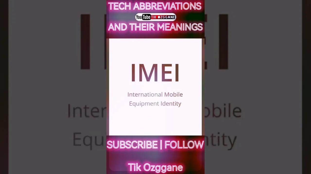 Tech Abbreviations and their meanings