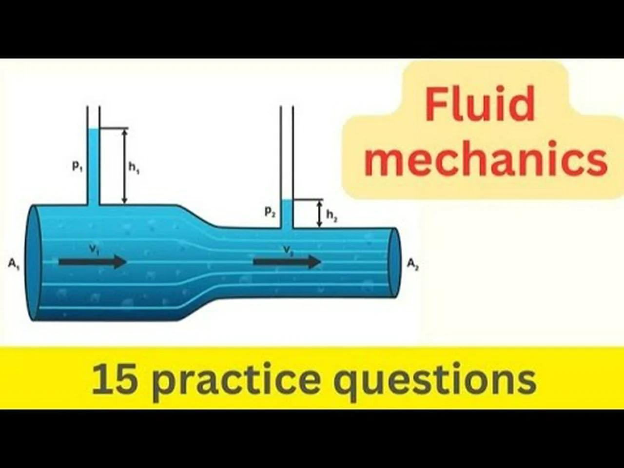 Physics Fluid Mechanics questions for Grade 12