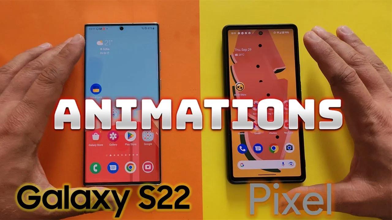 Samsung One UI 5 Beta 3 vs Pixel 6 Android 13 - Animations
