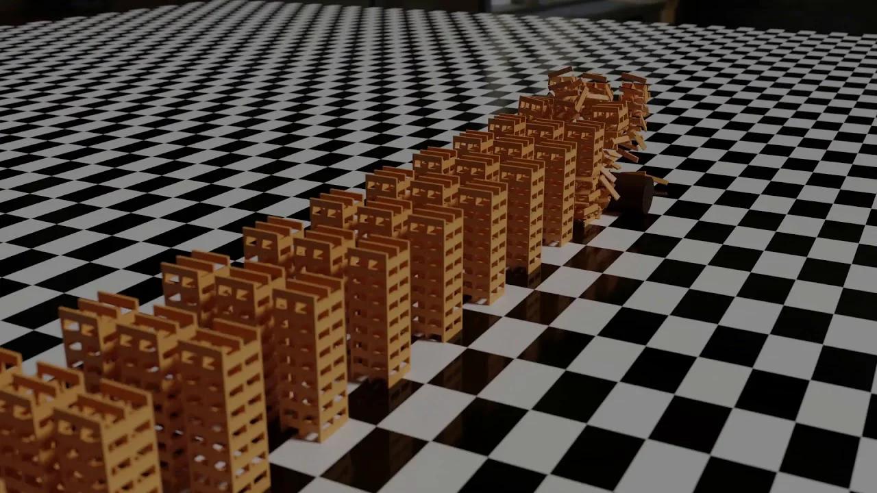 Rigid Body Physics Simulation - #Blender3D