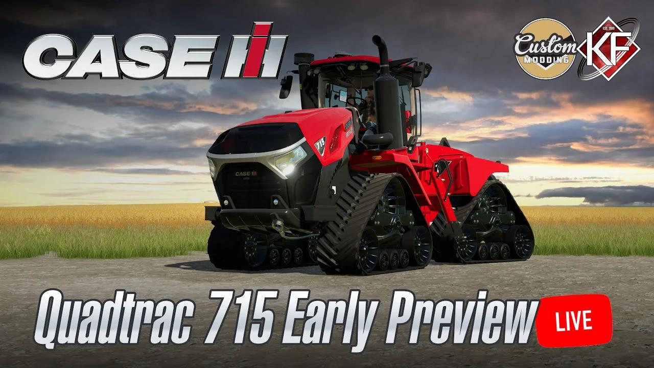 🔴 LIVE - Checking out the NEW CASE Quadtrac 715 - Mod Preview - FS22