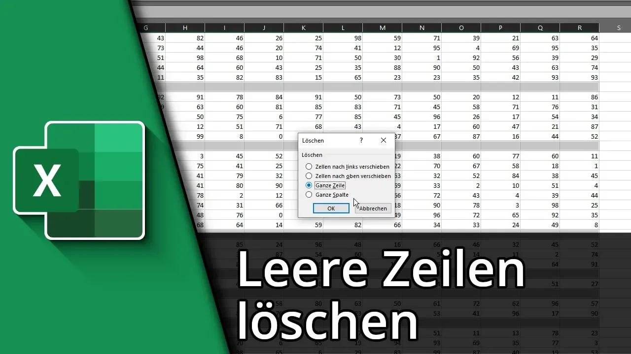 Excel leere Zeilen löschen Tutorial