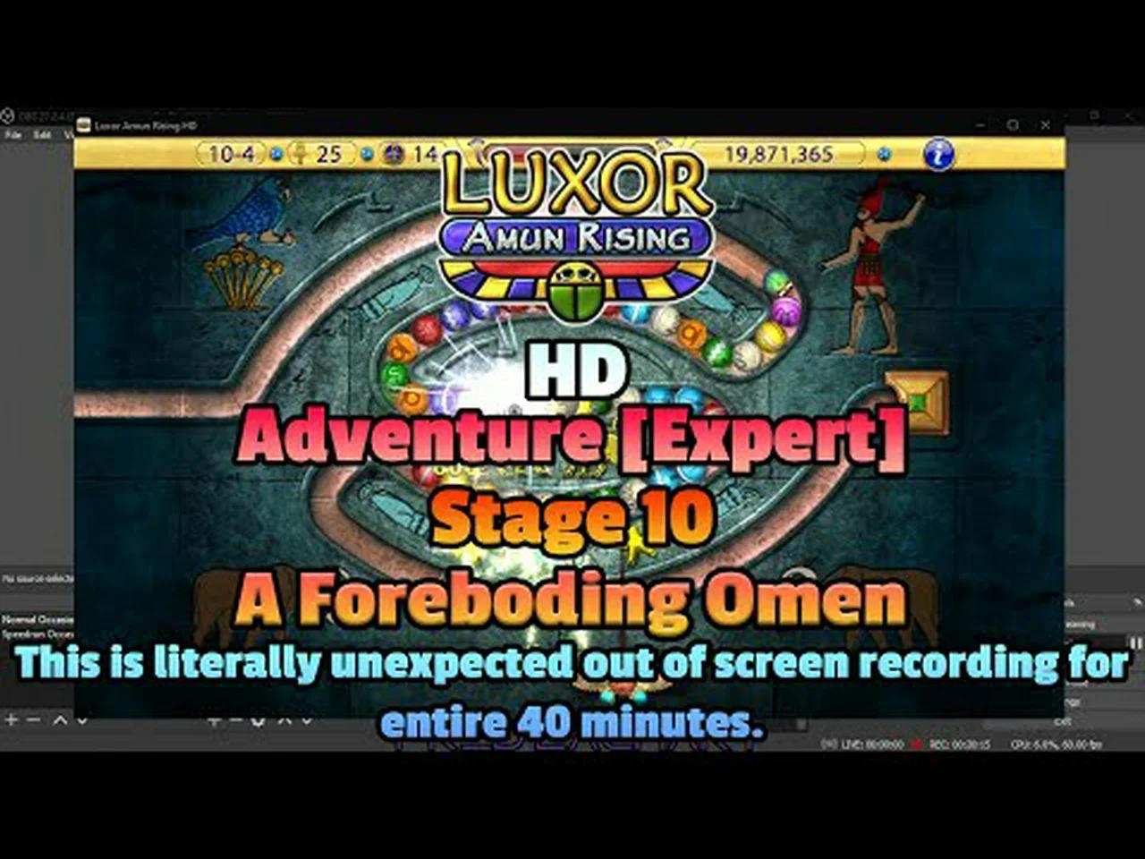 Luxor Amun Rising HD (2012) | Adventure [Expert] - Stage 10 (A Foreboding Omen)