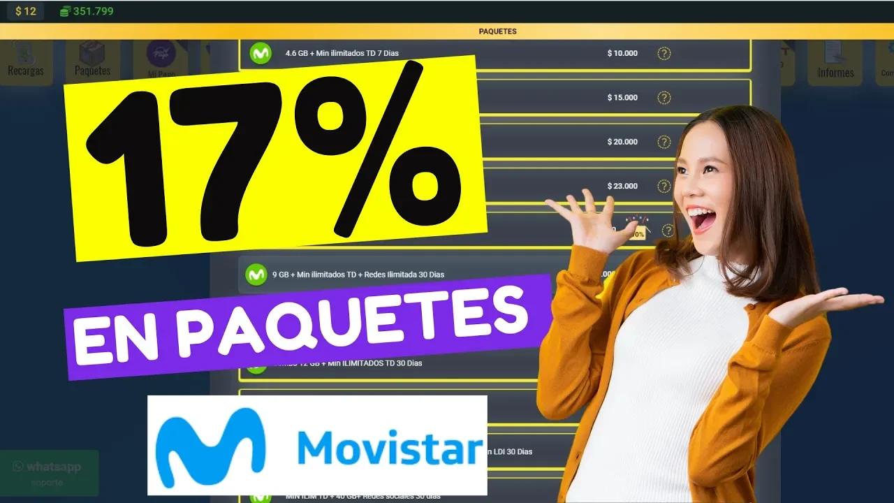 RECARGAS EN LINEA PAQUETES MOVISTAR [La mejor comision del mercado]
