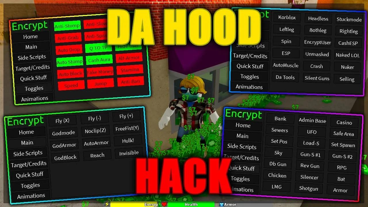 Da Hood Script Gui Hack Money Hack Admin Star And More Working
