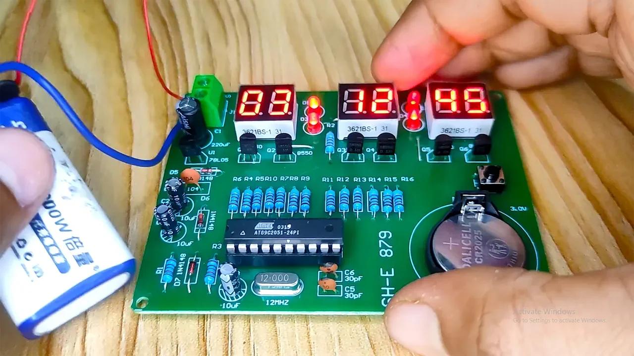 Diy Clock Kit SHE-879 With AT89C2051 Microcontroller || Six Digit ...