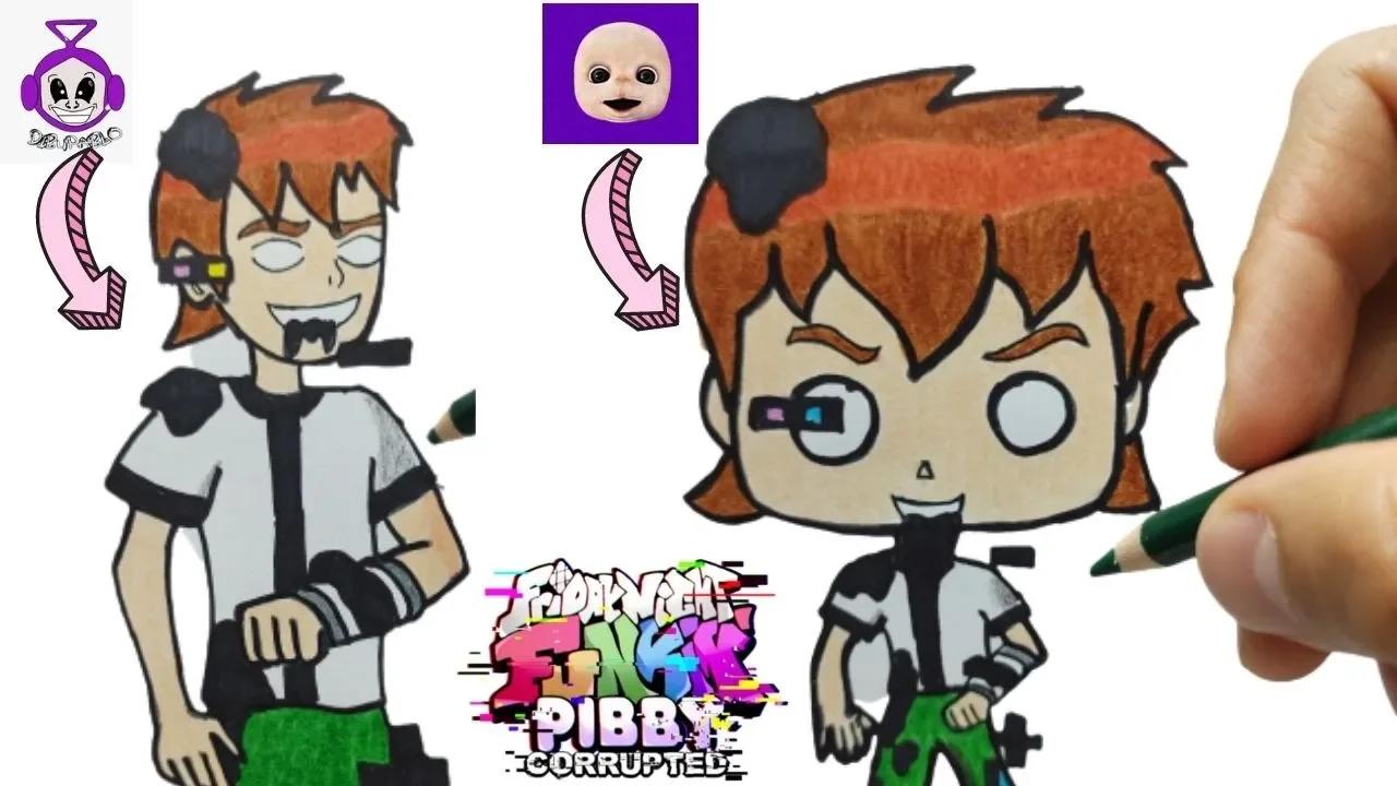 @Dibupablo DIBUJA a😱PIBBY BEN 10 de FRIDAY NIGHT FUNKIN PIBBY y yo lo ...