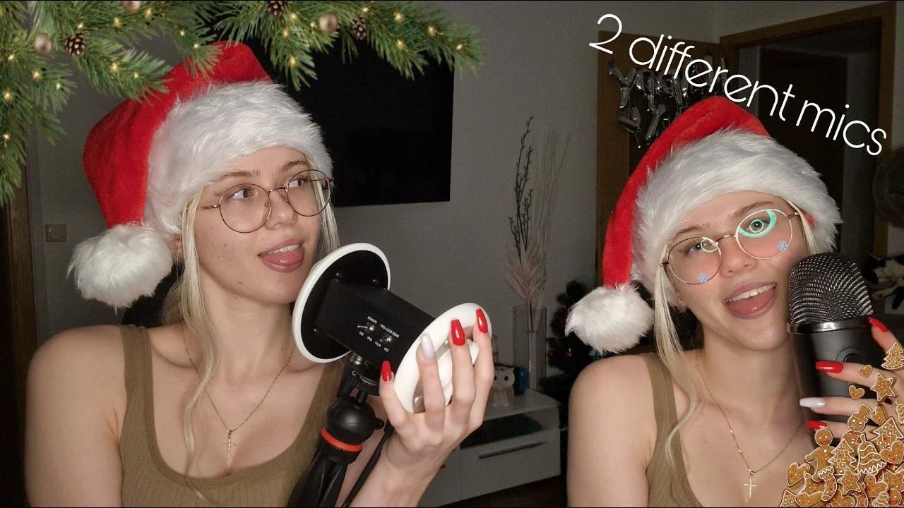 crisp and tingly mouth sounds with different mics [christmas special]