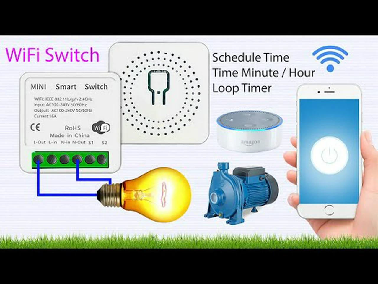 Mini Smart Switch 16A Tuya WiFi Breaker – Works with Alexa, Google Home ...