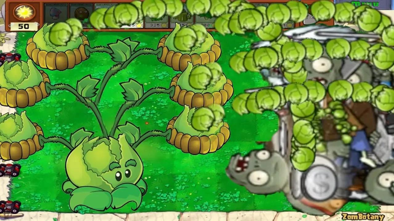 Plants vs Zombies 1 Cabbage pult vs All Zombies | @peacannon