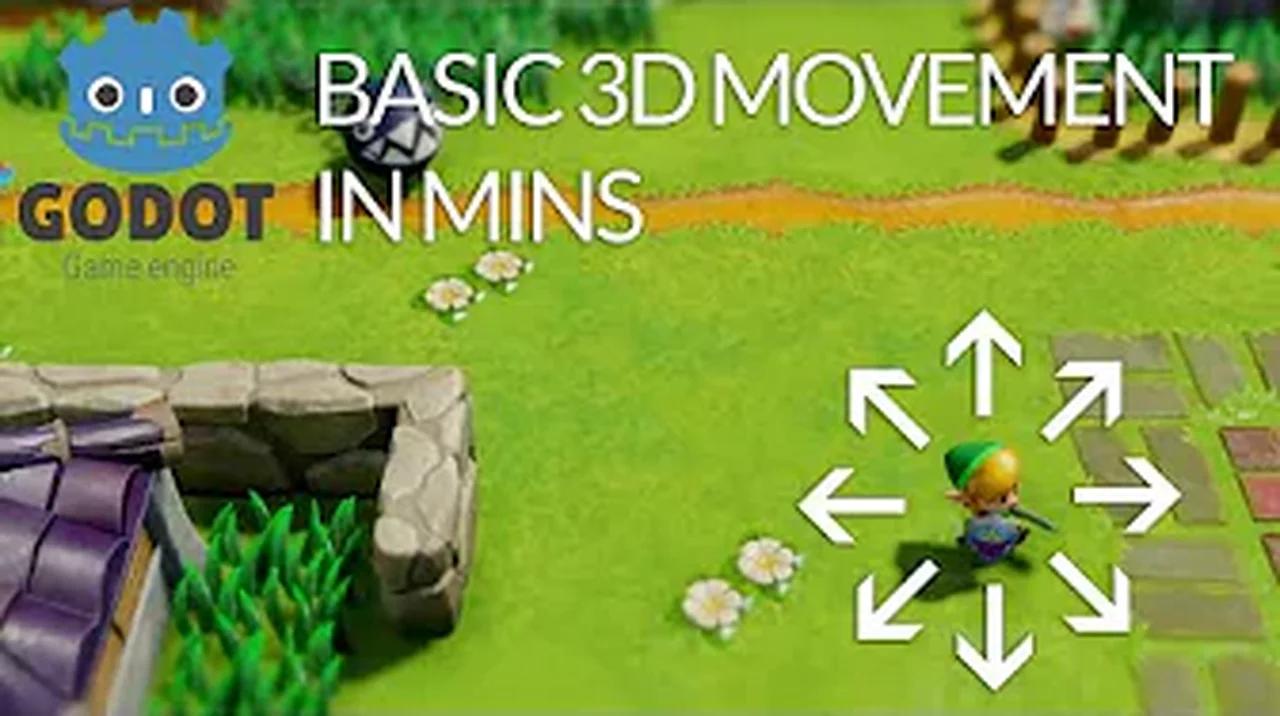 Basic 3d Movement in Godot 3.3.1 in Mins