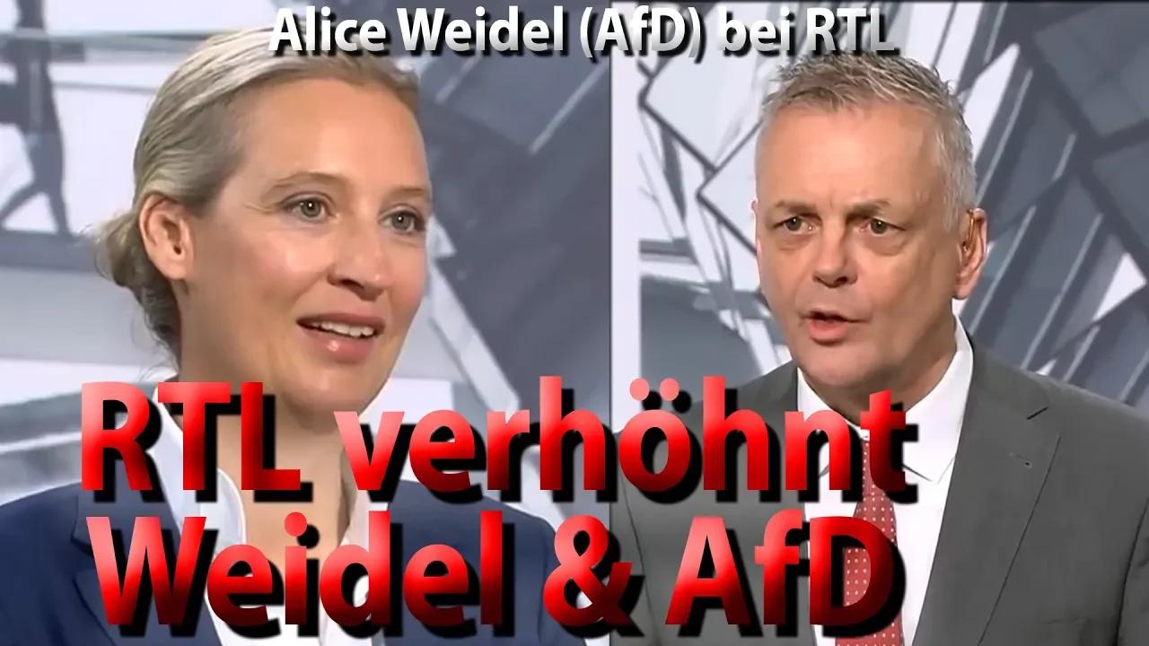 Wie Alice Weidel (AfD) und alle AfD-ler bei RTL mit Spott und Häme ...