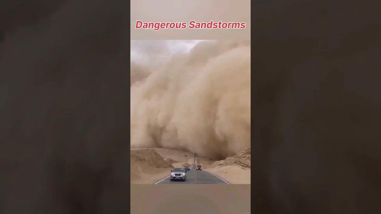 A Dangerous Moment Of Sandstorms Caught With Camera #nature #storm #tornado