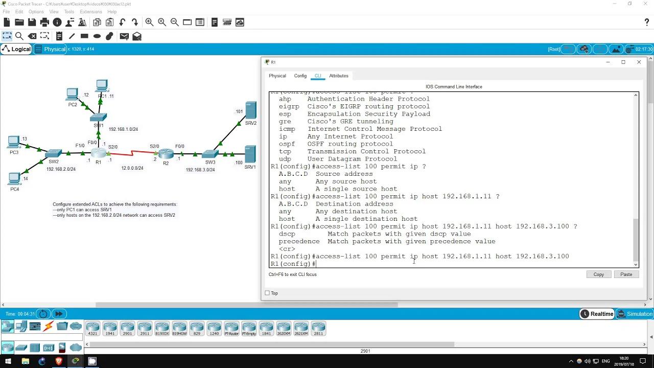 FREE CCNA Lab 030: Extended ACLs (Access Control Lists Part 2) - ICND1