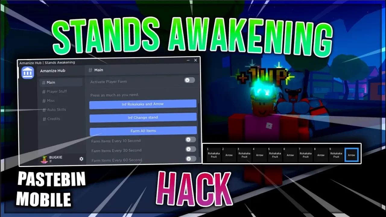 Stands Awakening Script Hack | INFINITE Items, Get All Stands, Kill All ...