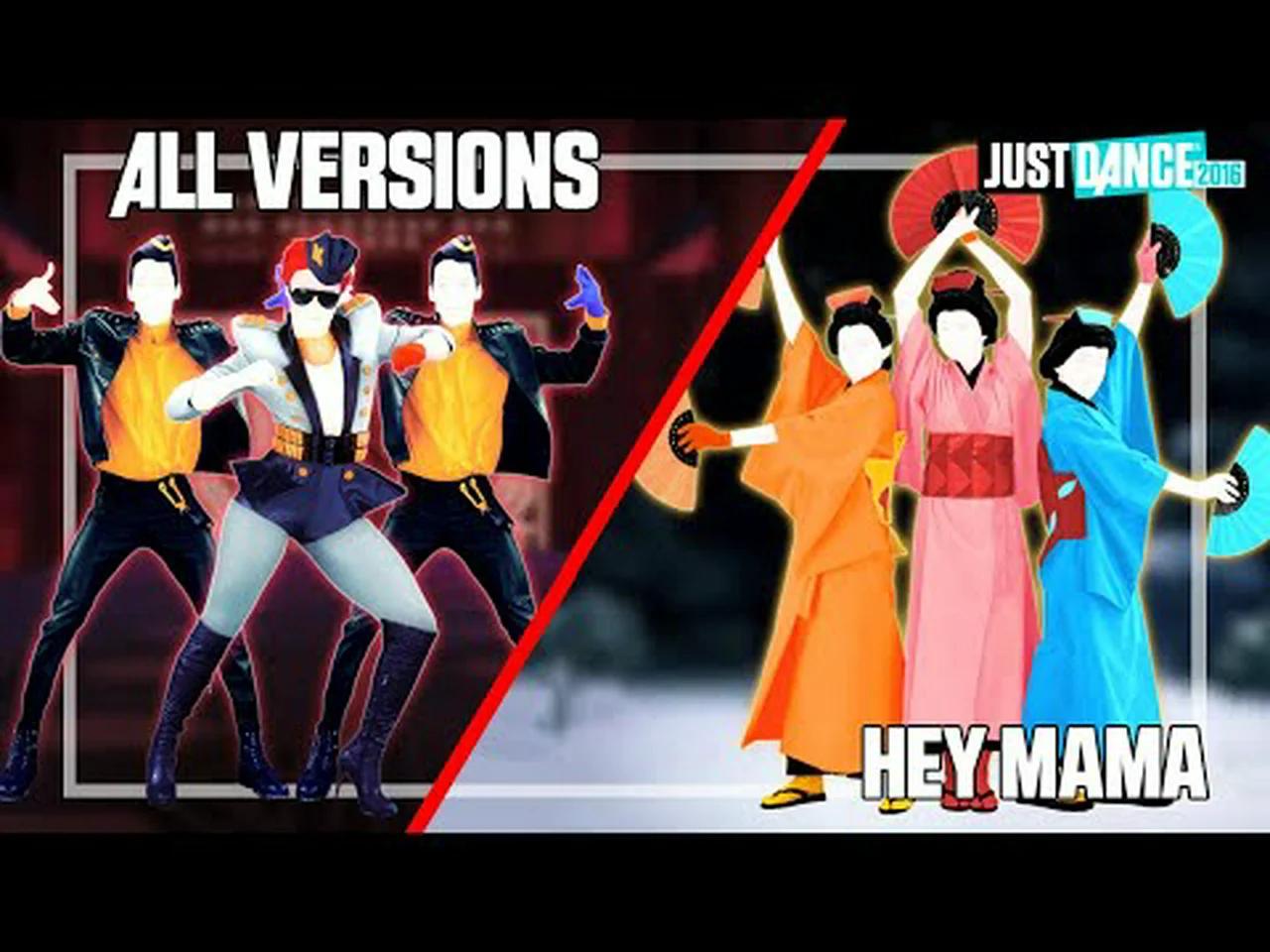 JUST DANCE COMPARISON - HEY MAMA | CLASSIC VS GEISHA VERSION
