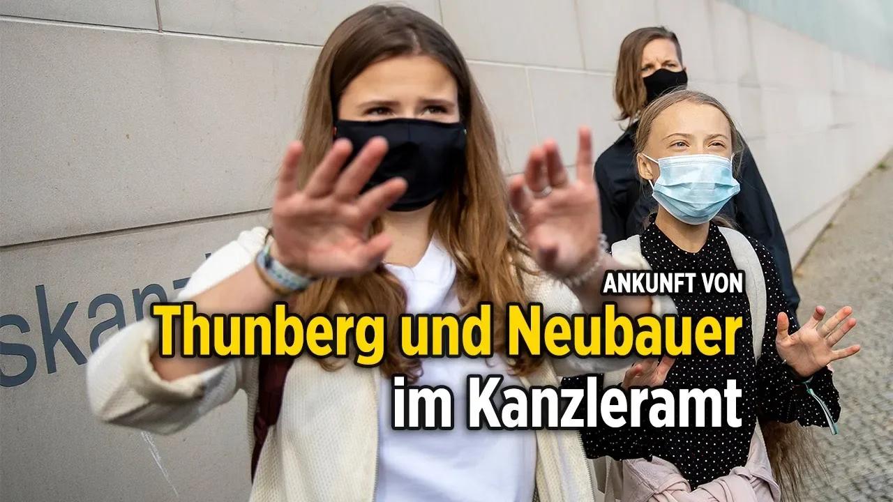 Ankunft im Kanzleramt: Greta Thunberg und Luisa Neubauer sprechen mit ...