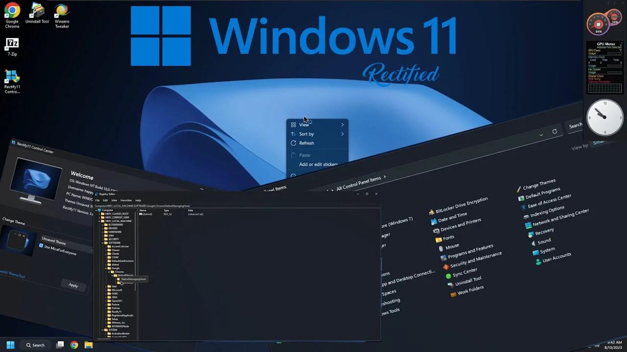Rectify 11 - Windows 11 as it should have been