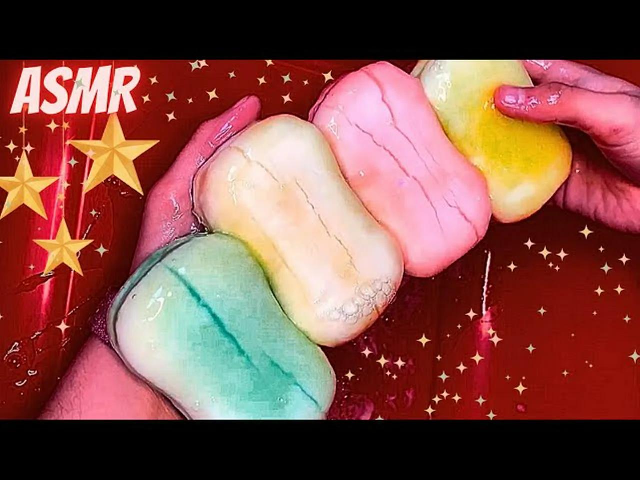 ASMR 💝 SOAKED SOAP MUSH 🌸 COMPILATION SET 🌊 SQUISHY SPONGE SOUNDS 🌼 SUPER SATISFYING 💝