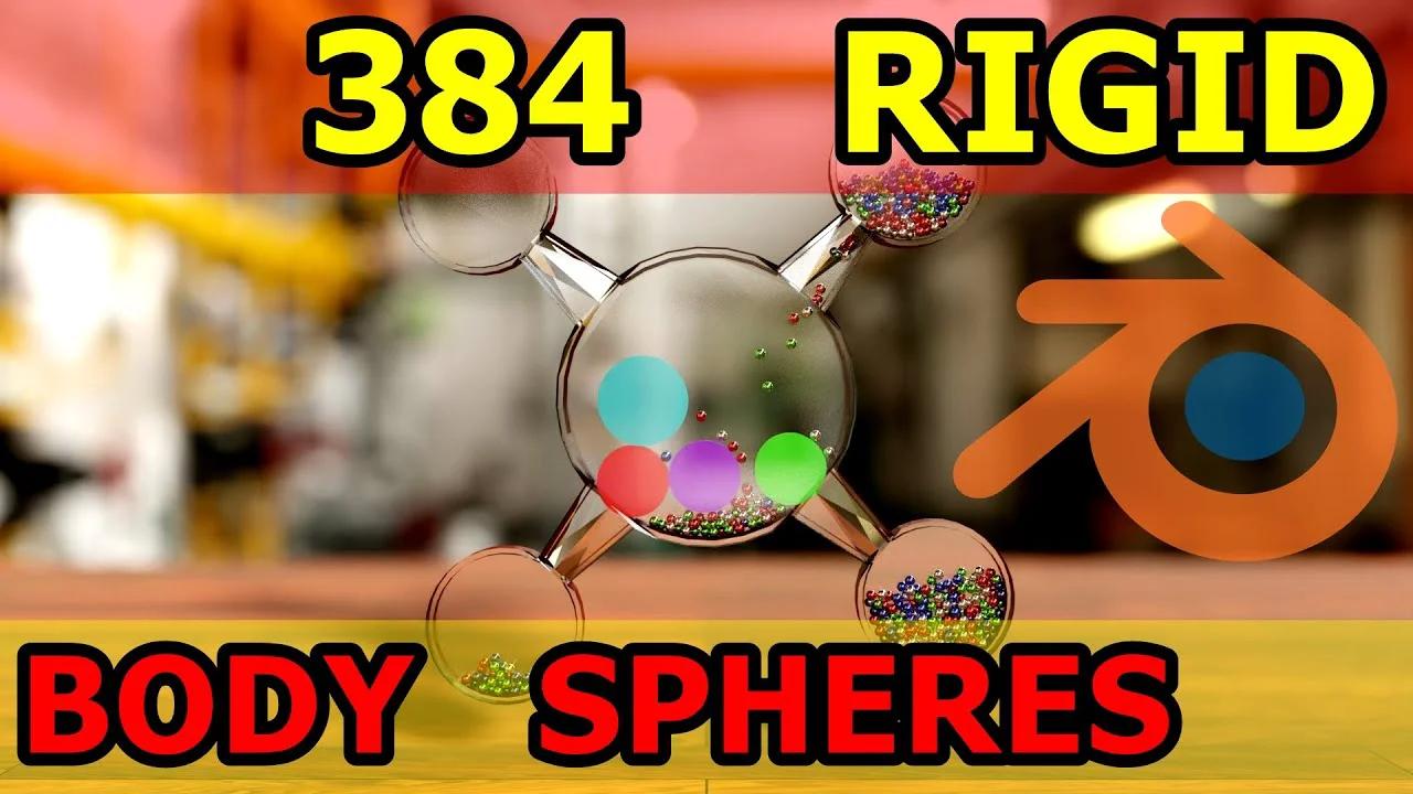 384 Rigid Body Spheres - Blender