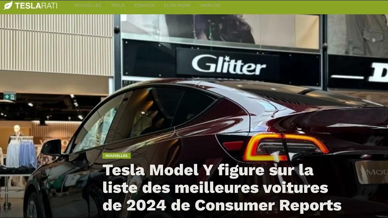 Le Model Y fait partie des meilleures voitures 2024 selon Consumer Reports