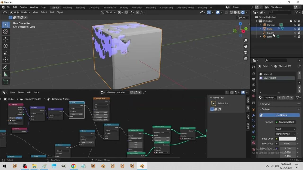 Complex Volumetric Materials - Blender Geometry Nodes - SDF manipulation