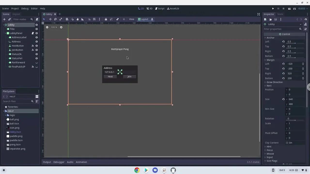 How to install Godot 3.5.1 on a Chromebook