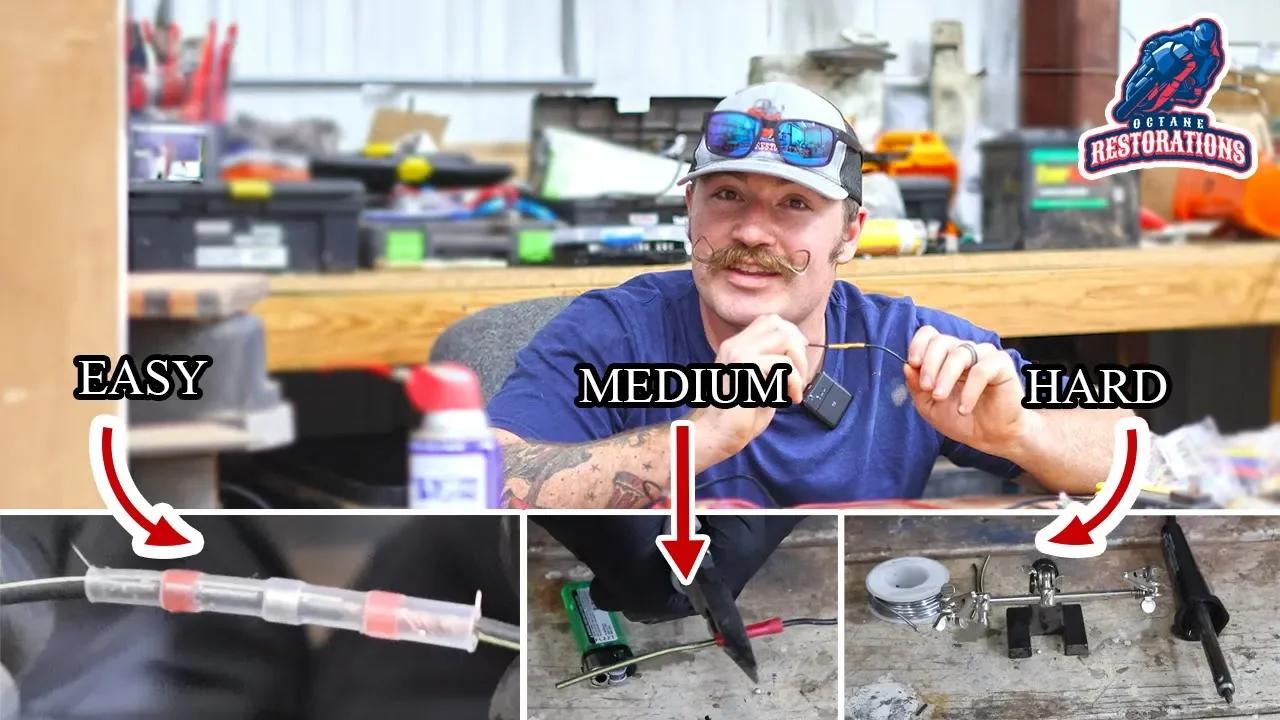 How To Properly Join Broken Motorcycle Wires (#3 Is AWESOME!)