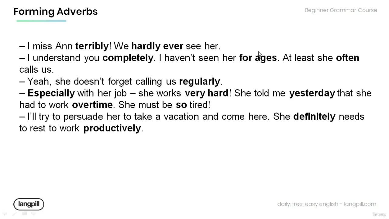 003 Use it! How to Form Adverbs