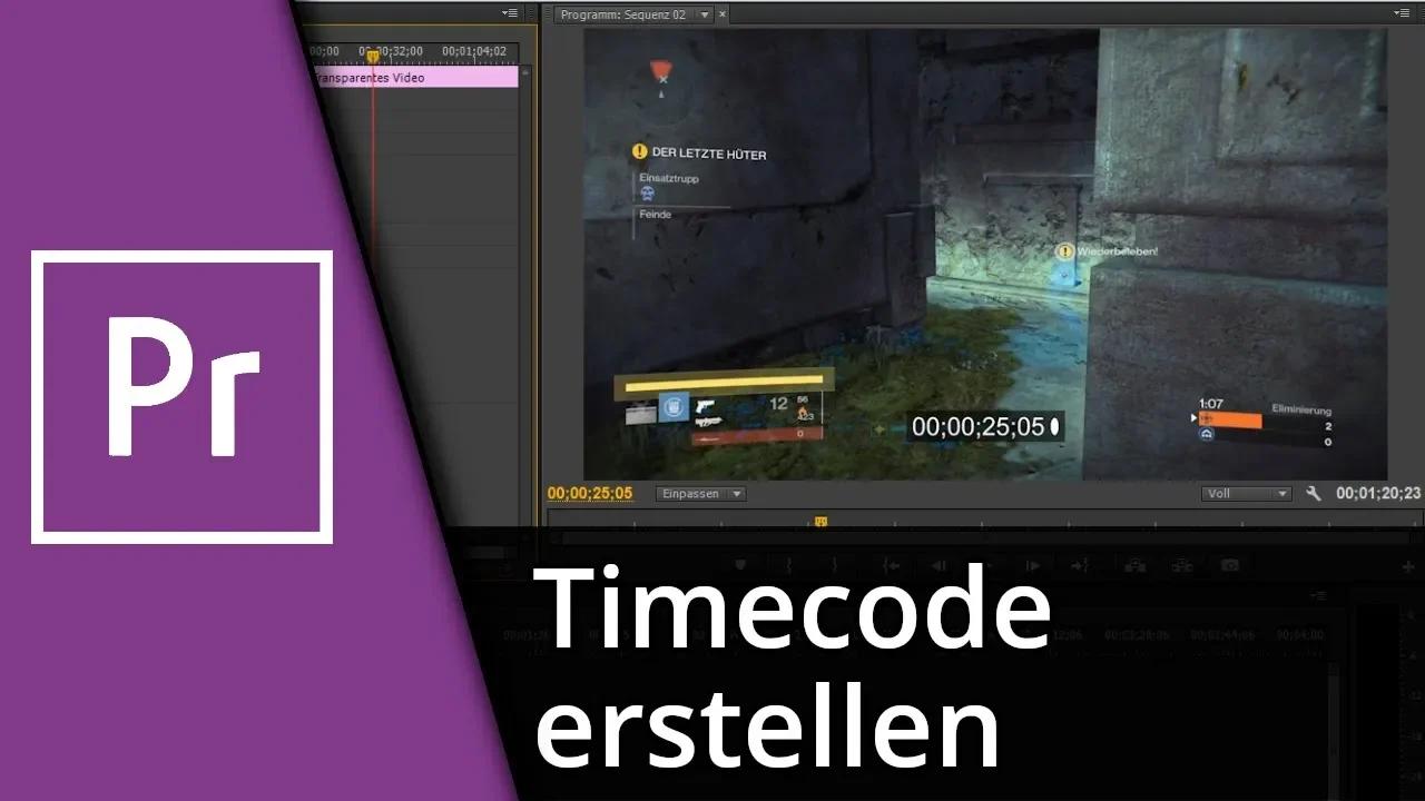 Adobe Premiere Timecode | Premiere Stoppuhr erstellen Tutorial