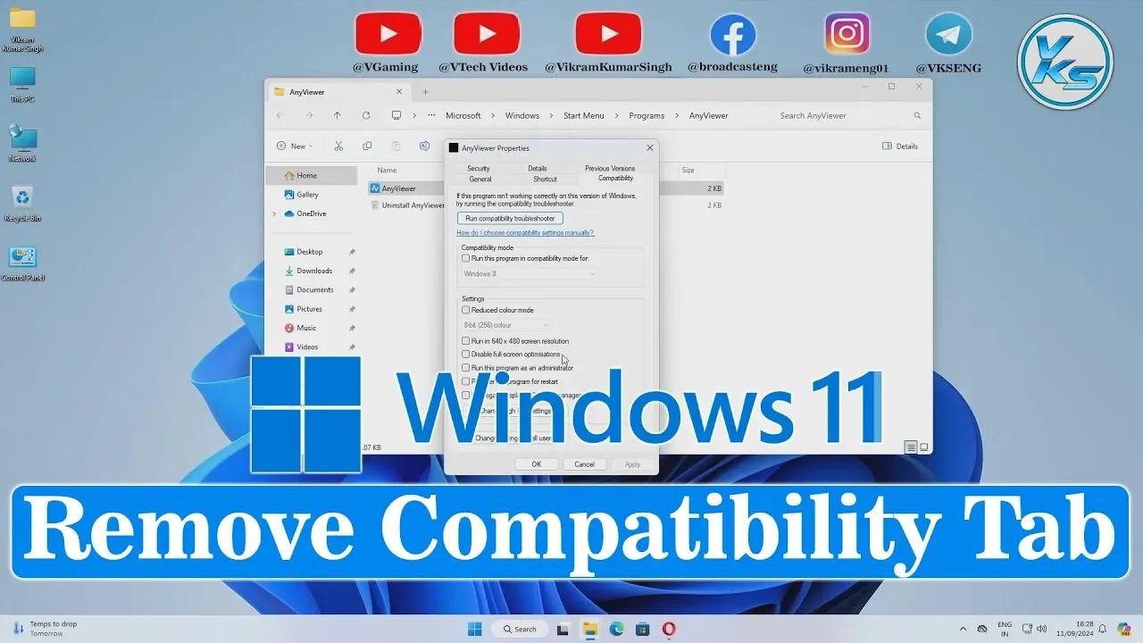 How To Remove Compatibility Tab From Properties In Windows 11