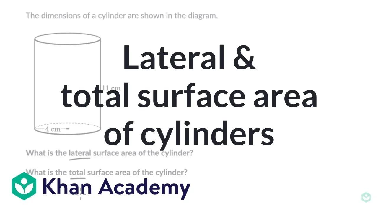 Lateral & total surface area of cylinders | Grade 8 (TX) | Khan Academy