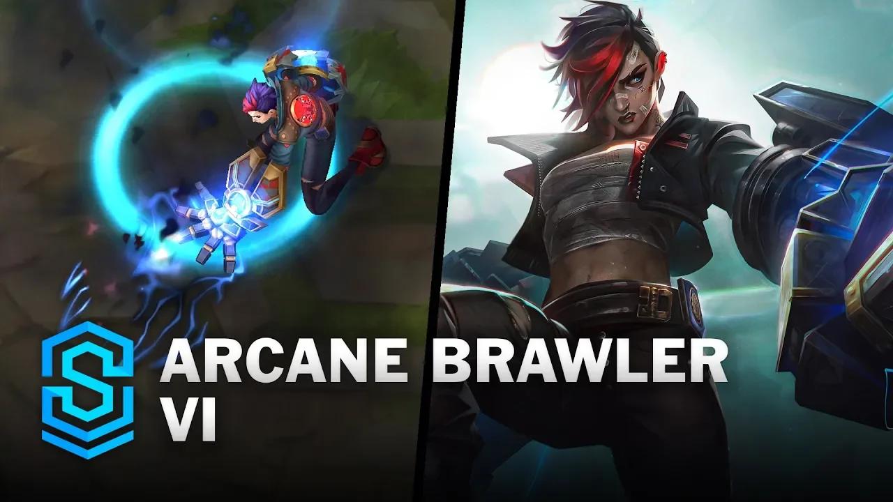 Arcane Brawler Vi Skin Spotlight - Pre-Release - PBE Preview - League ...