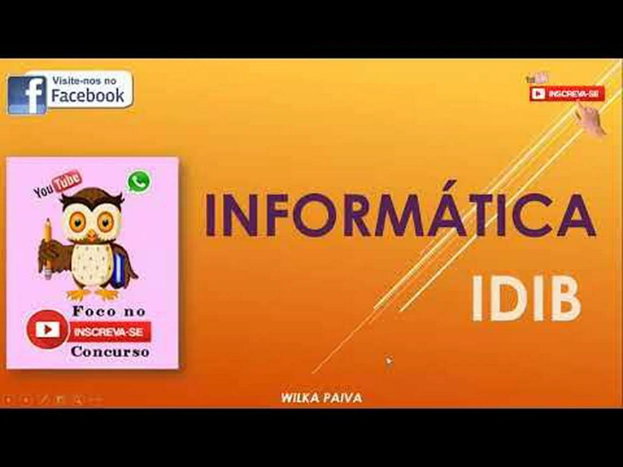 #1 Informática da banca IDIB