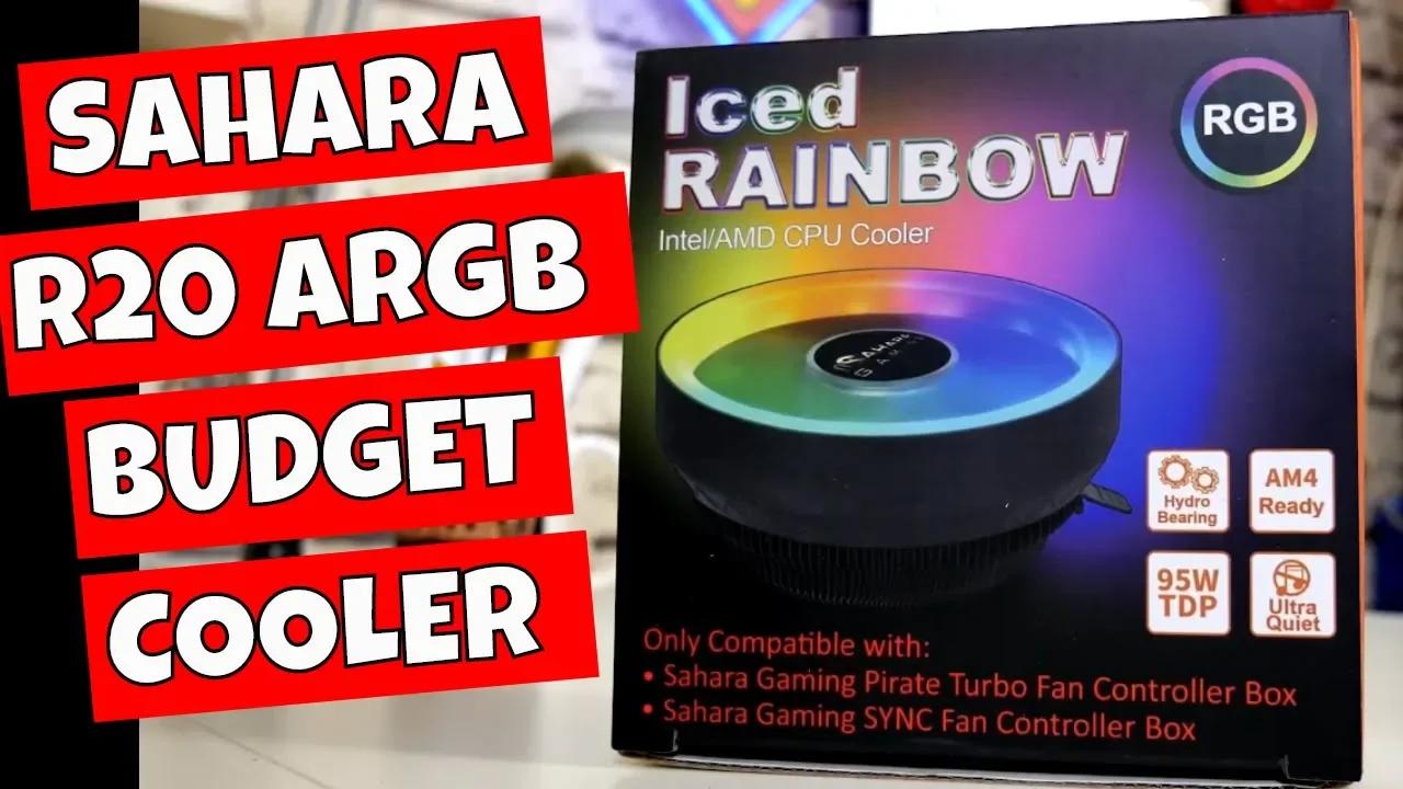 BEST BUDGET RGB CPU COOLER Sahara Gaming R20 Iced Rainbow and ARGB ...