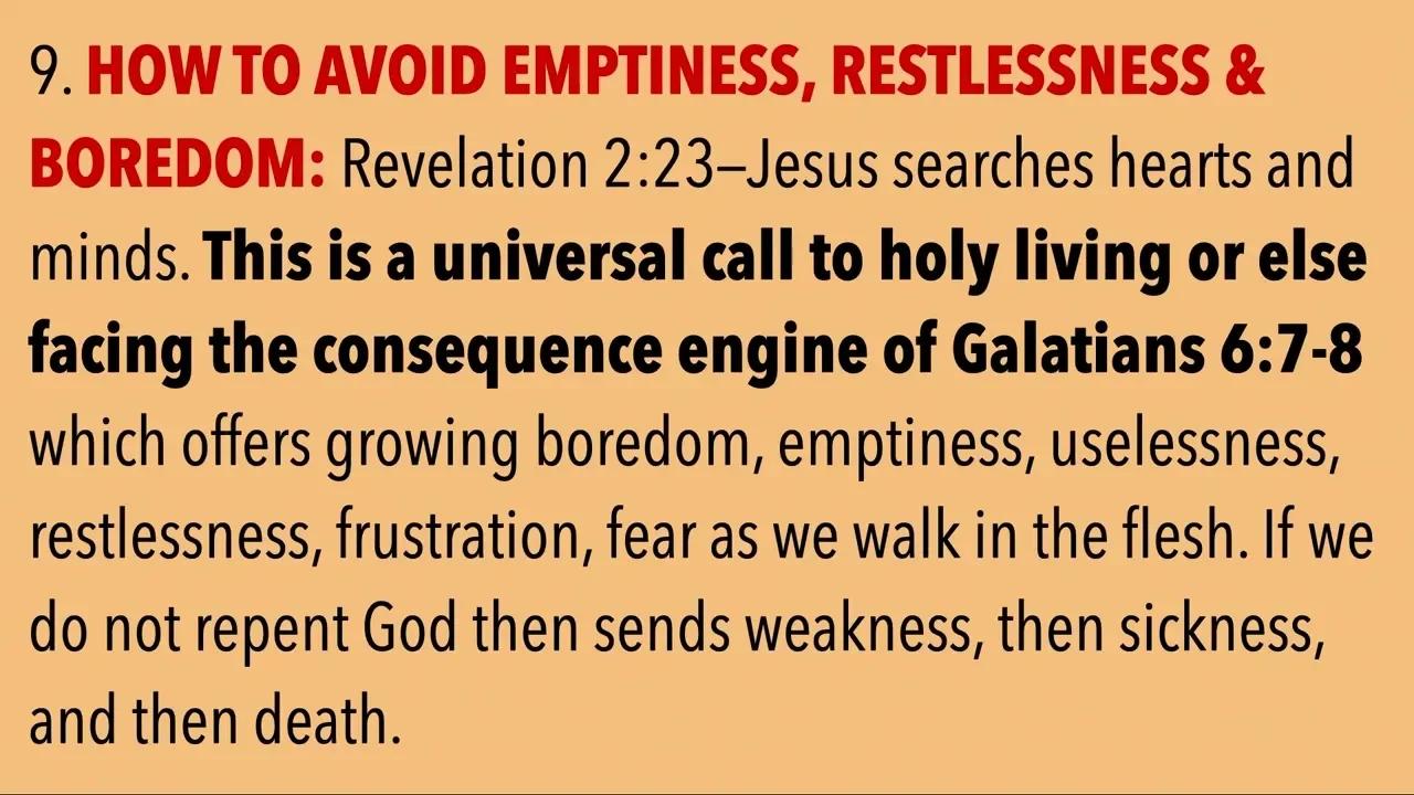 CONSEQUENCES OF SIN--In Revelation Jesus Explains How To Avoid ...