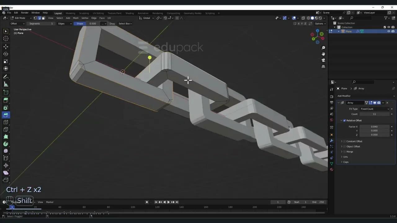 Make a Chain 3D Model in Blender 3D😬😬 In 6 min