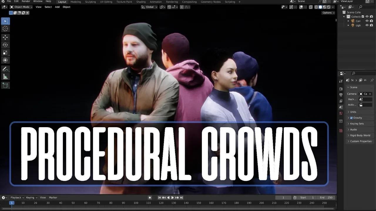 Blender 3.5x - Procedural Crowd Are Now Here!
