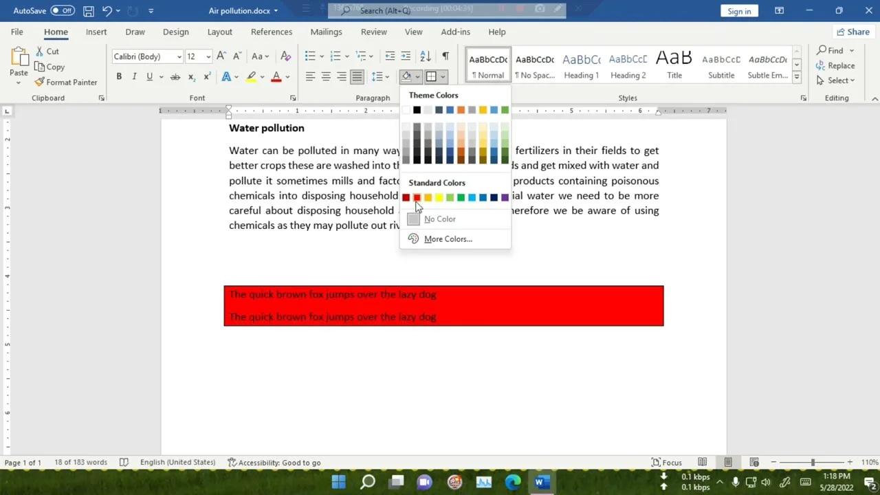 How to Use Alignment, Borders and Shading on MS Word in Bangla