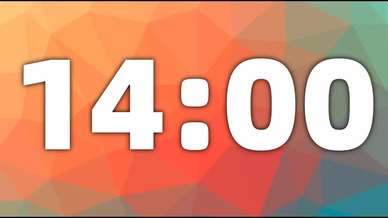 14 Minute Countdown Timer (With Ticking Sound &Alarm Clock Sound) |HD ...