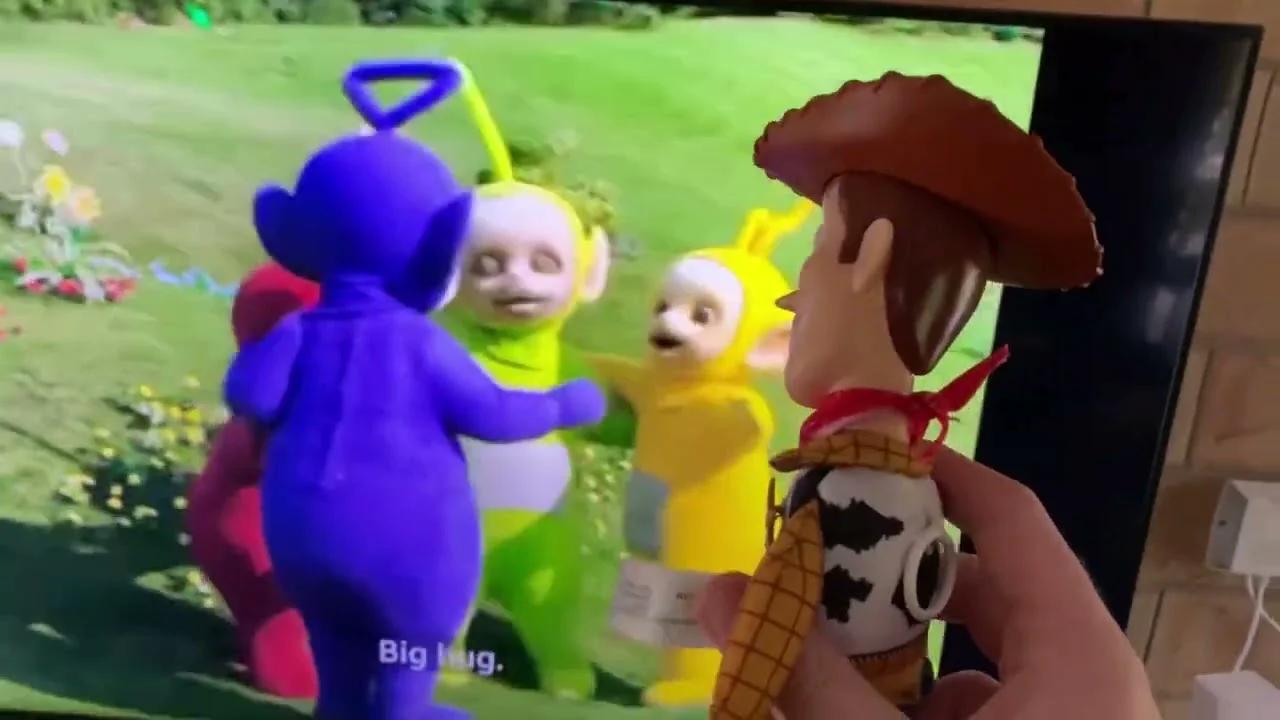 Woody watches Teletubbies: Numbers 8 Part 1