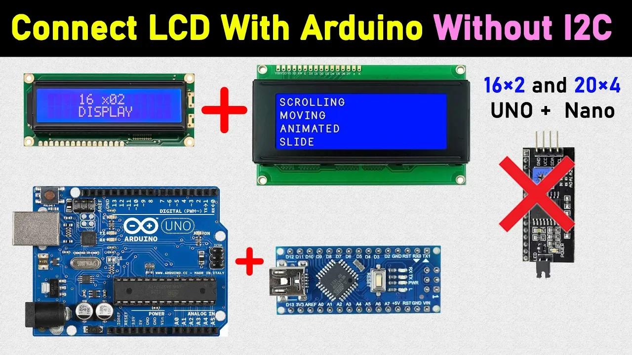 Interfacing Lcd With Arduino Without I2c Lcd Display 16×2 And 20×4