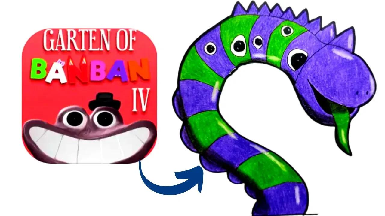 Cómo DIBUJAR a🐍PATCHED WILLY (Serpiente) de GARTEN of BANBAN 4 / How to ...